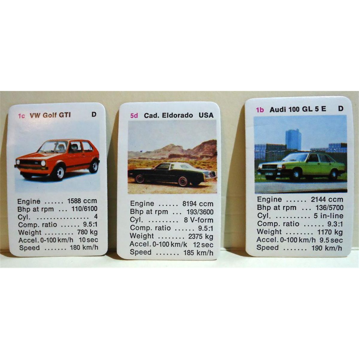 Lot- 3 Car Trading Cards Very Rare Mint Condition