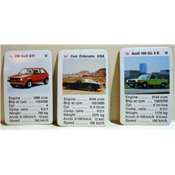 Lot- 3 Car Trading Cards Very Rare Mint Condition