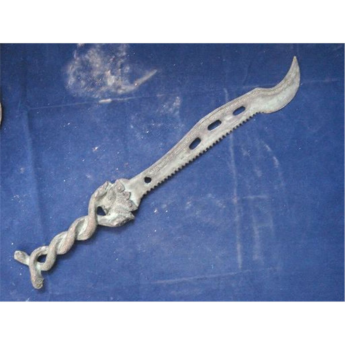 MWF1439 Ancient Chinese Bronze Sword depicting a Snake Desgin