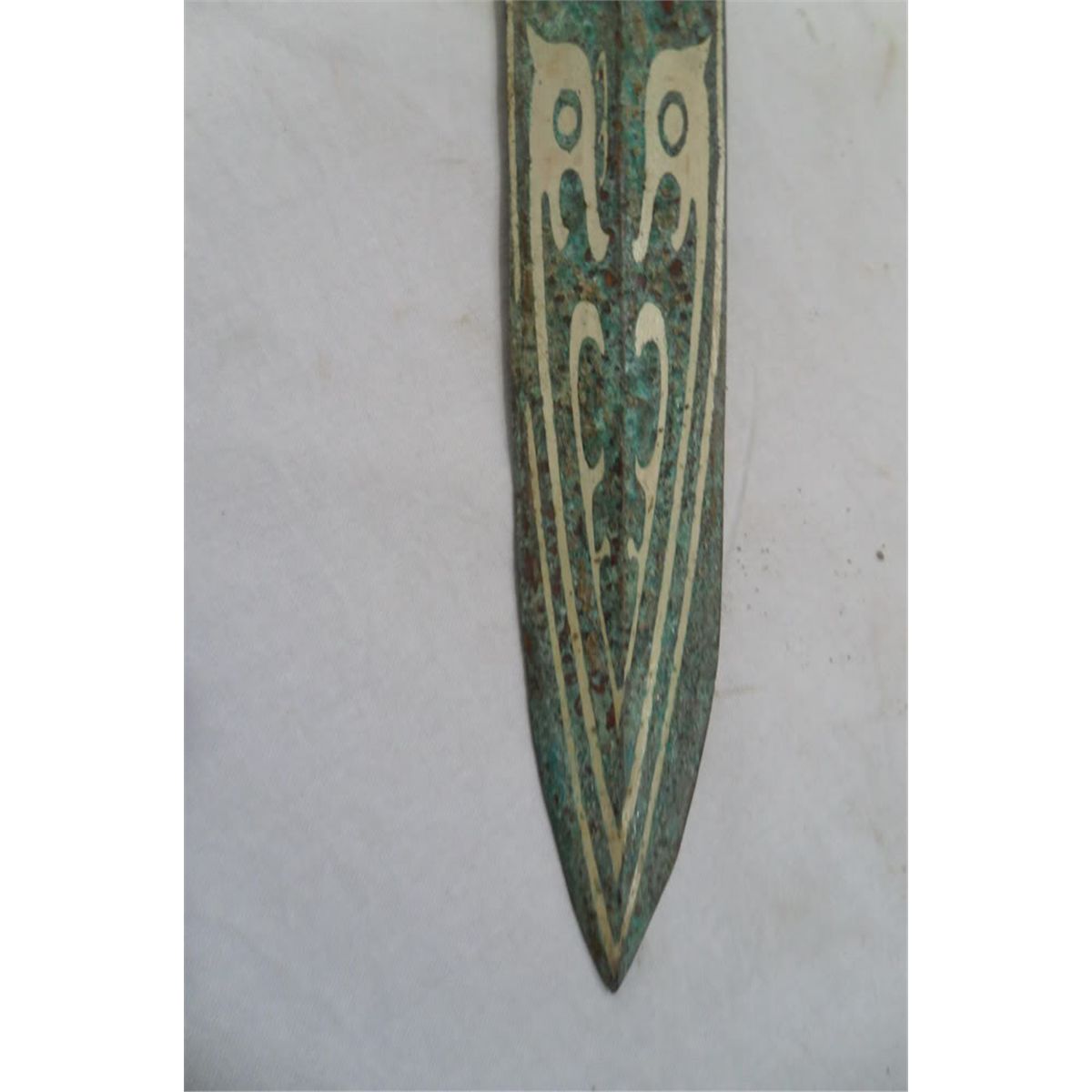 MWF1552 ANCIENT UNIQUE CHINESE SHANG DYNASTY BRASS JIAN GOUGIAN SWORD