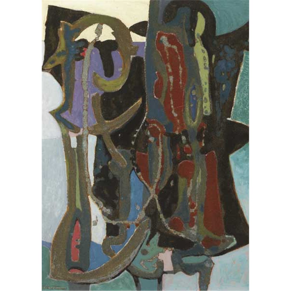 Gerard Dillon (1916-1971) - MOTLEY FOOLS, c.1961