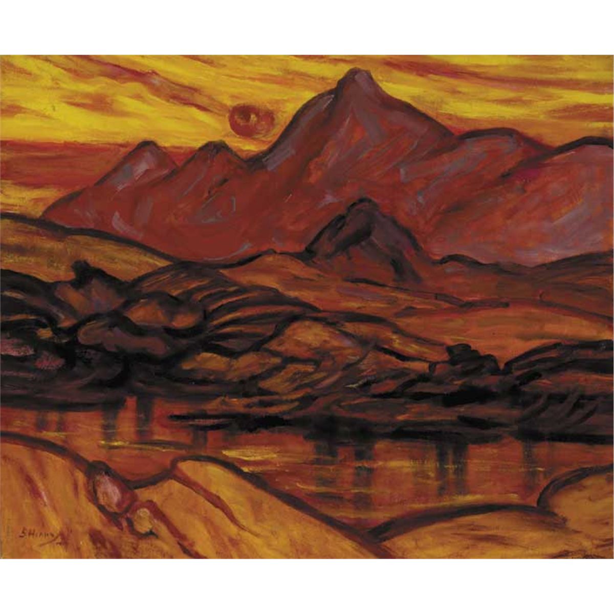 Grace Henry HRHA (1868-1953) - SUNRISE OVER THE REEKS, COUNTY KERRY