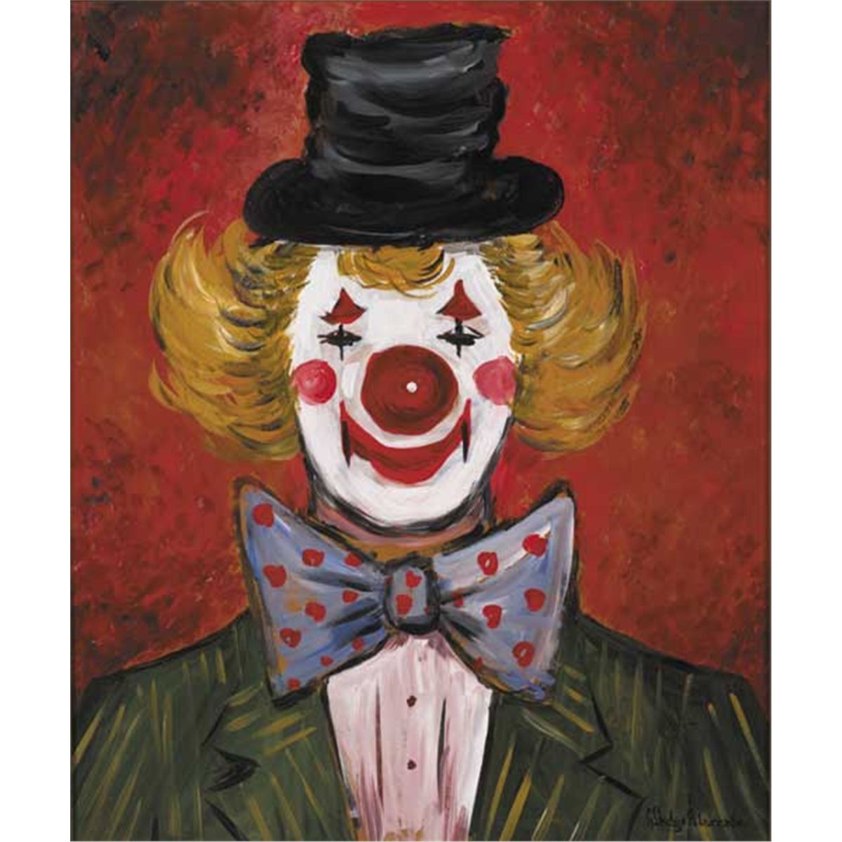 Gladys Mccabe HRUA ROI FRSA (b.1918) - CLOWN WITH POLKA DOT BOWTIE