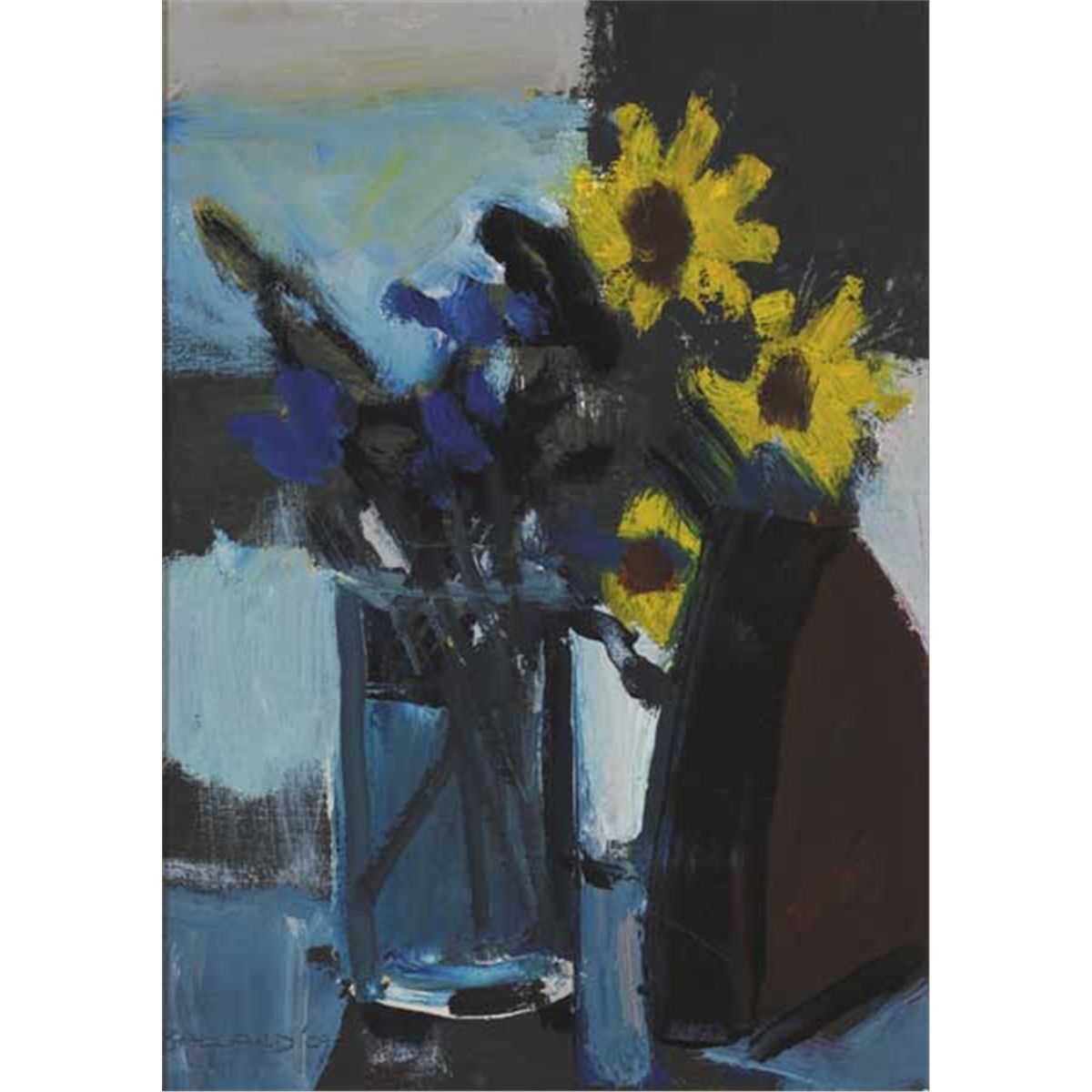 Brian Ballard RUA (b.1943) - STILL LIFE WITH SUNFLOWERS AND TULIPS, 2009