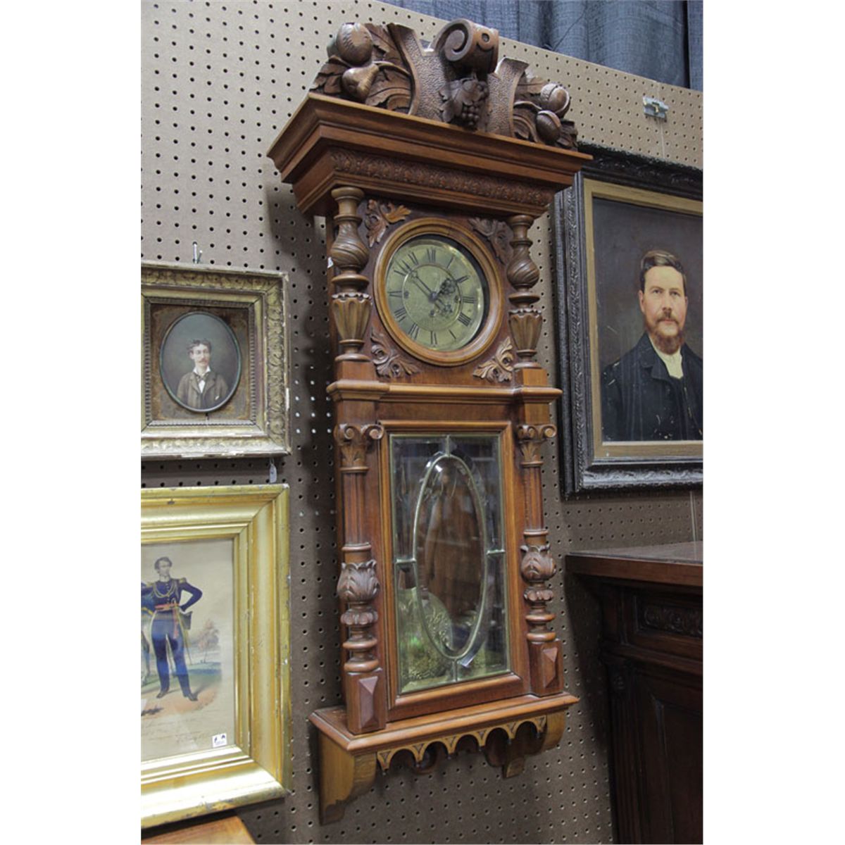 REGULATOR WALL CLOCK. Eight day, triple weight clock with West Minster ...