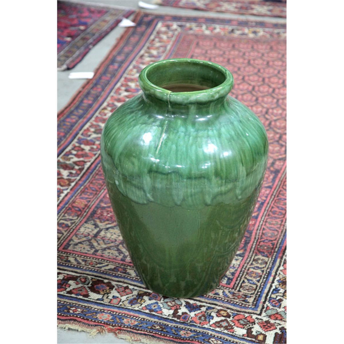 ART POTTERY URN. Attributed to Robinson Ransbottom. Flared rim with ...