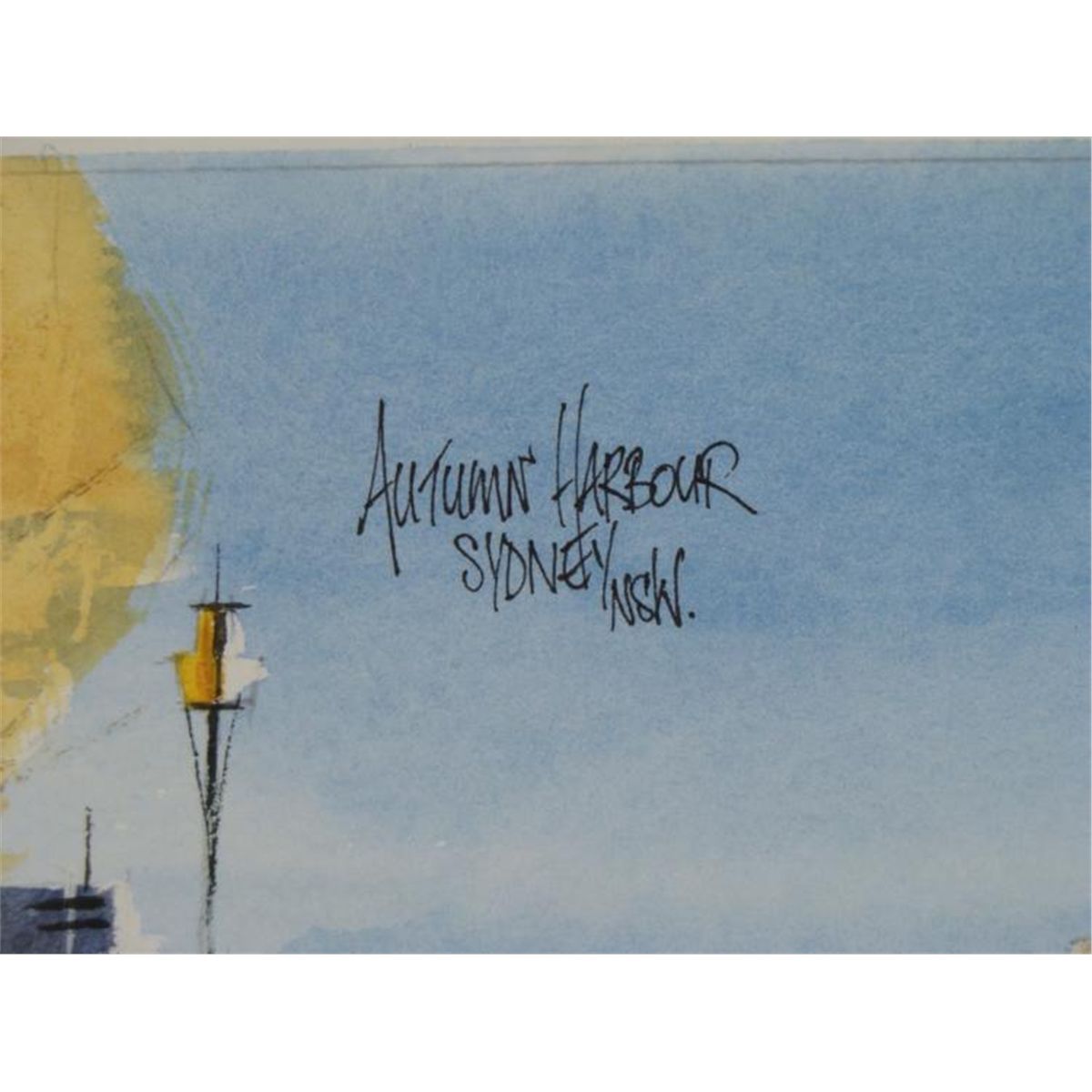 Joe Spellman Original Watercolor Painting Sydney Harbor