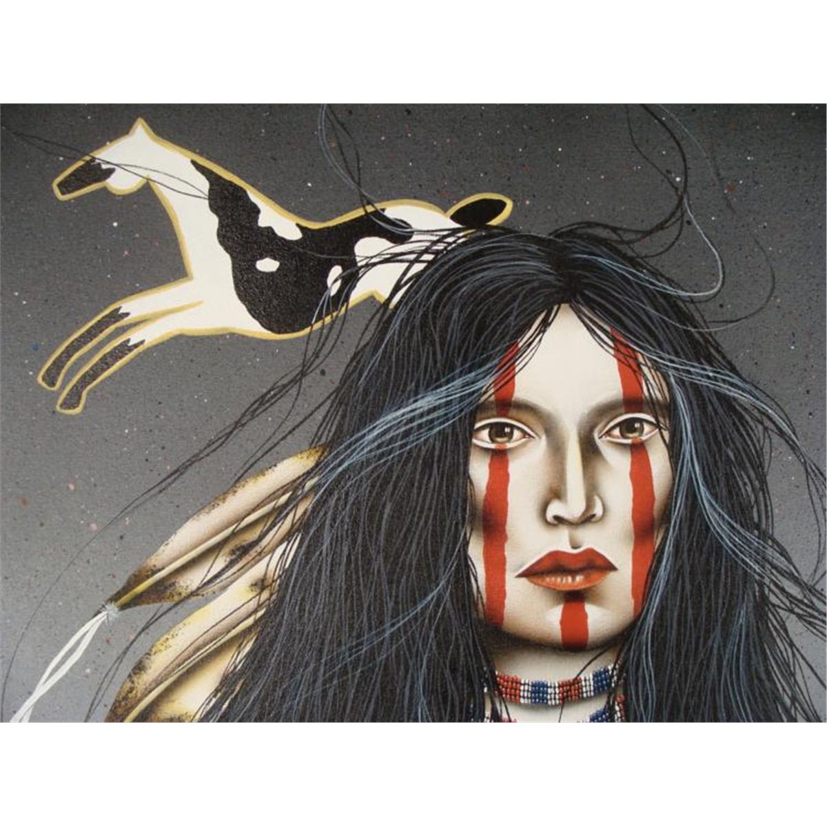 Henri Peter Original Mixed Media Native American Art