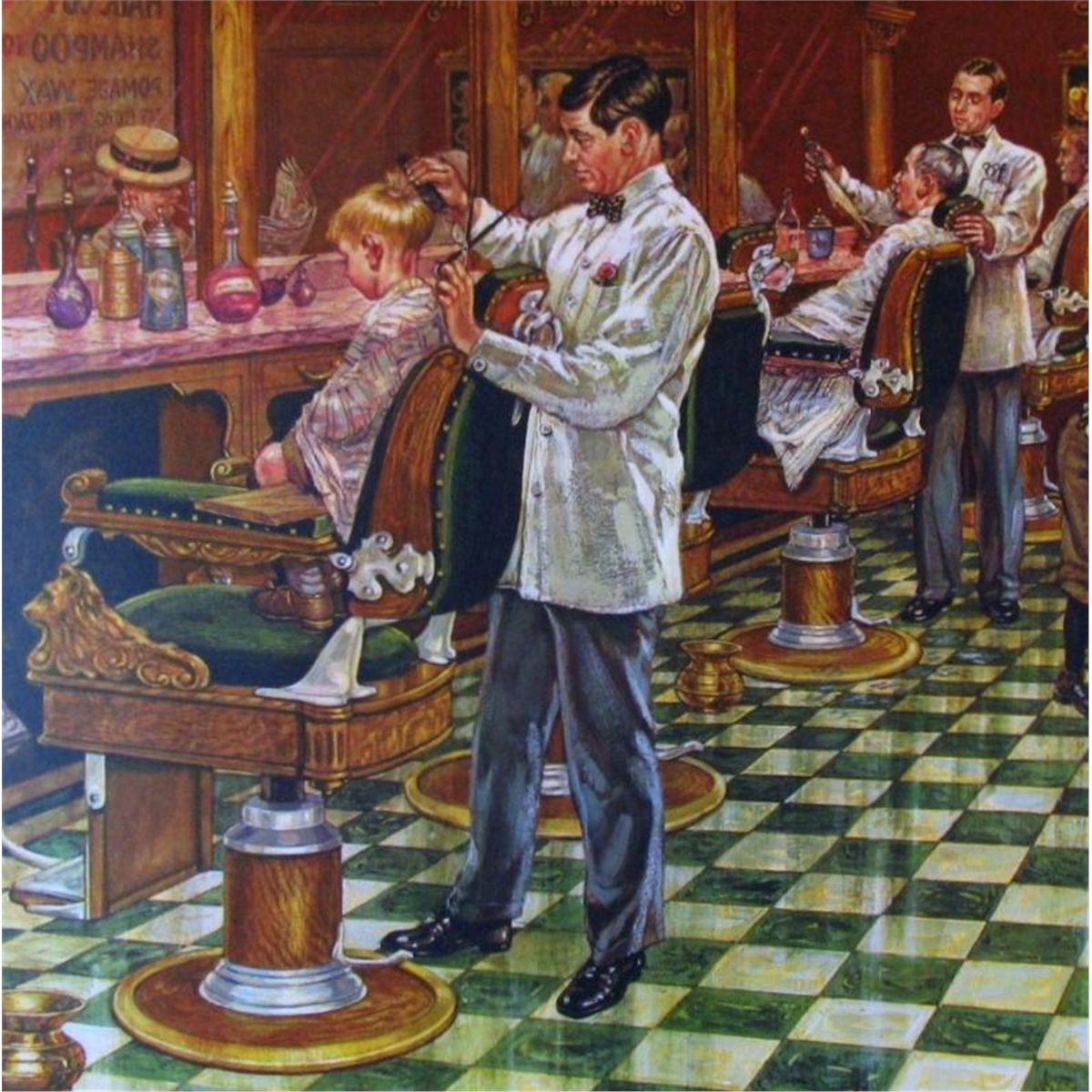 PARLOR OLD TIME BARBER SHOP NOSTALGIA SIGNED LTD ED