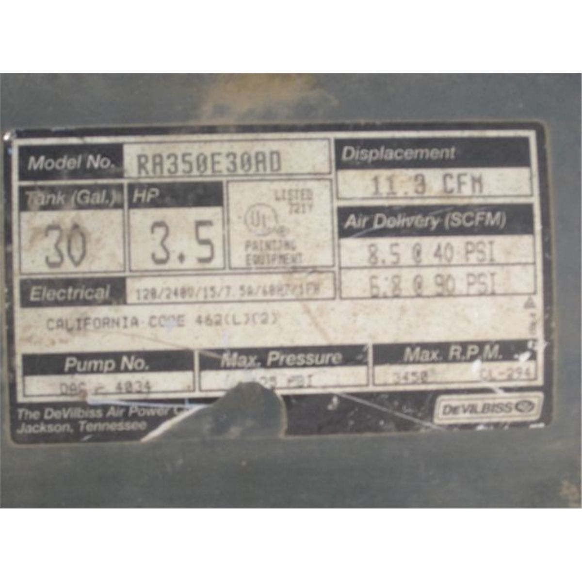 Devilbiss PRO 4000 Electric Compressor