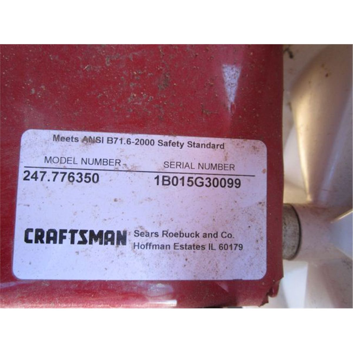 Craftsman 247776350 Wood Chipper