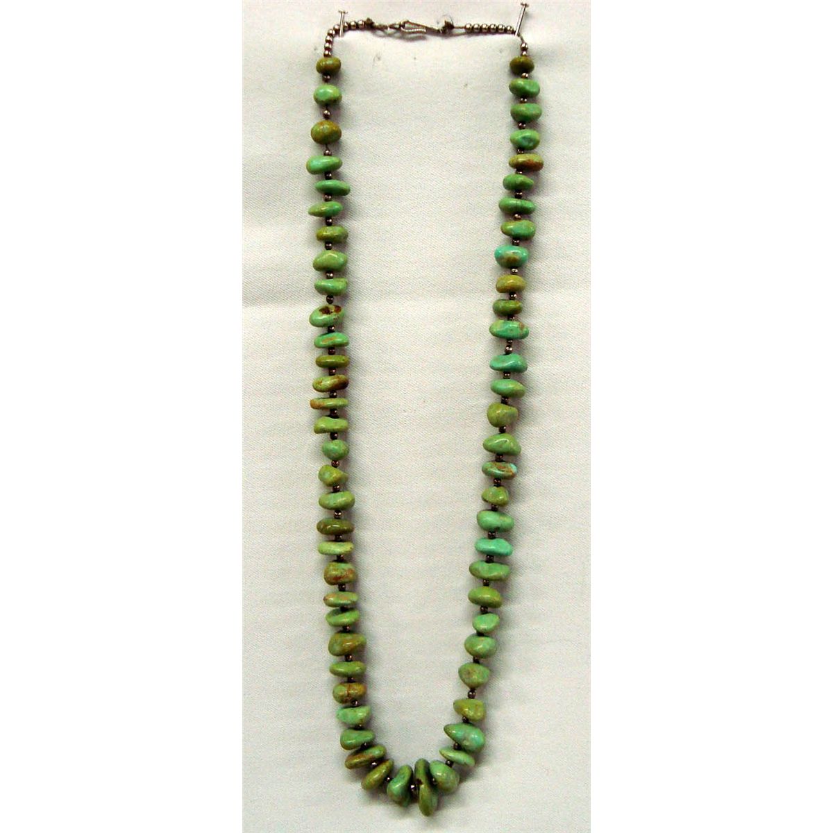 Native American green stone turquoise necklace.