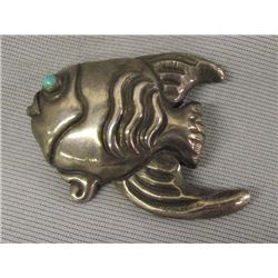 Mexican Matl-Mathilde De Poulat Silver Fish Pin