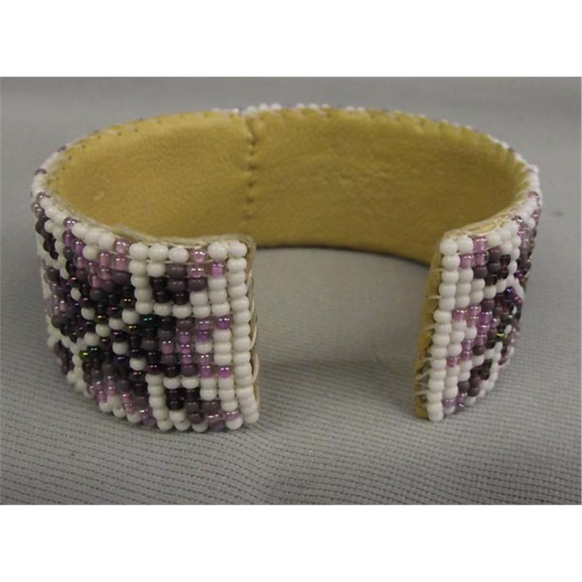 Apache Bead Bracelet On Leather