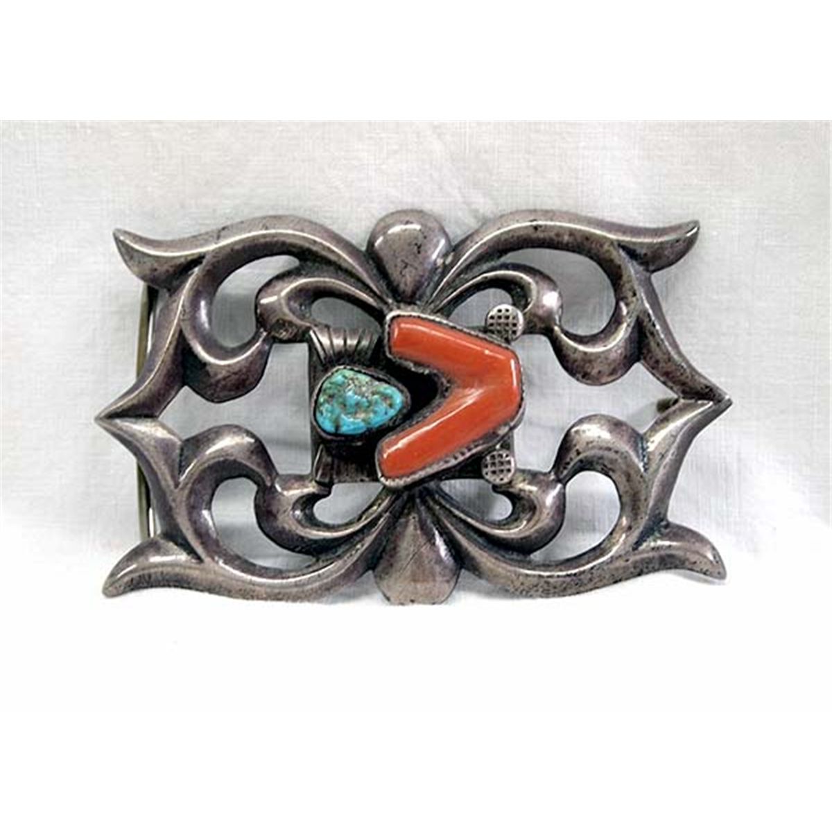 Antique Navajo Sandcast Belt Buckle - Burnside