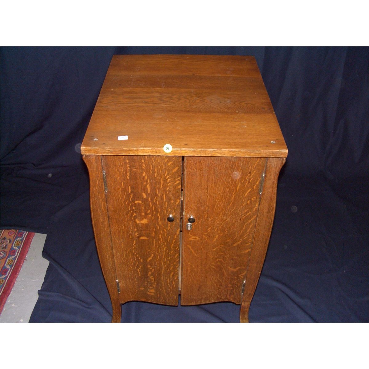 antique oak victrola stand SSR 30" tall