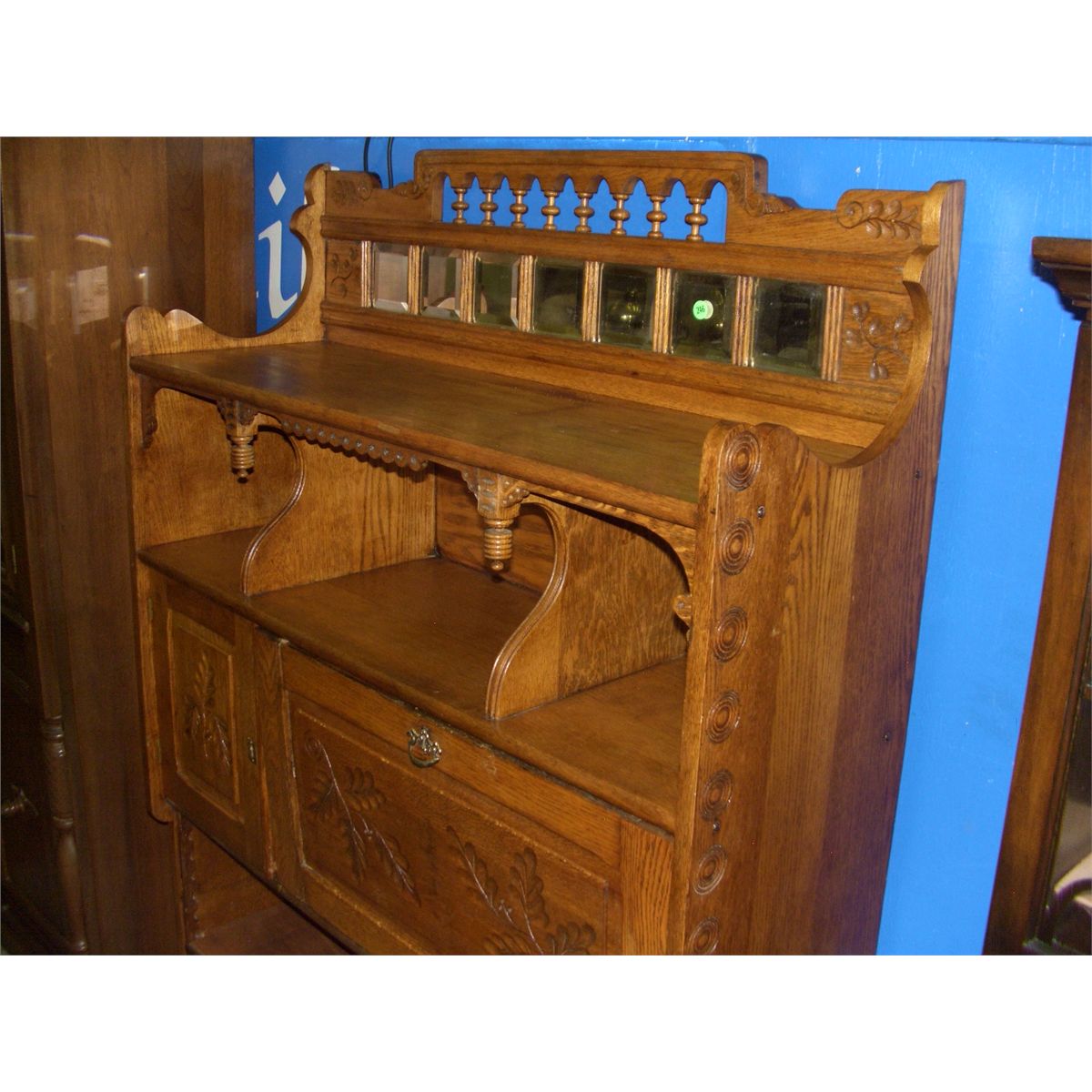 fabulous antique spoon carved Eastlake fall front Larkin desk ...