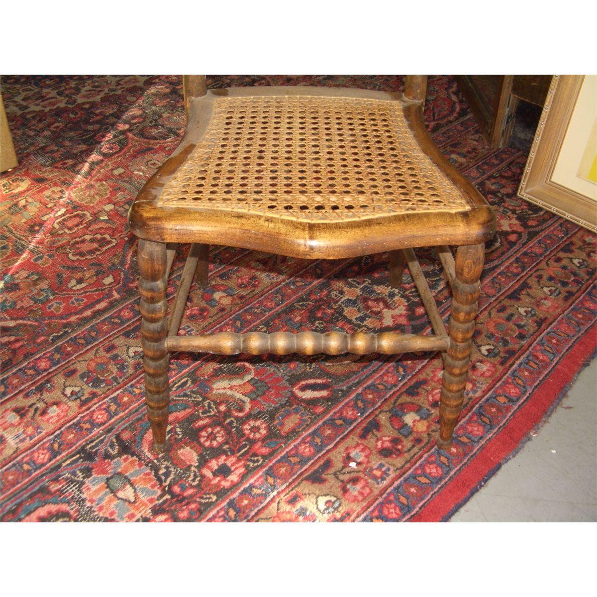 antique child's cane seat chair