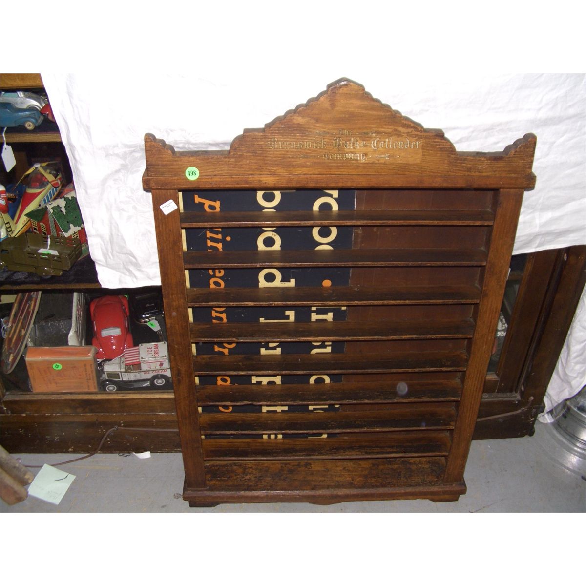 antique Brunswick-Balke-Collender Co, ball rack