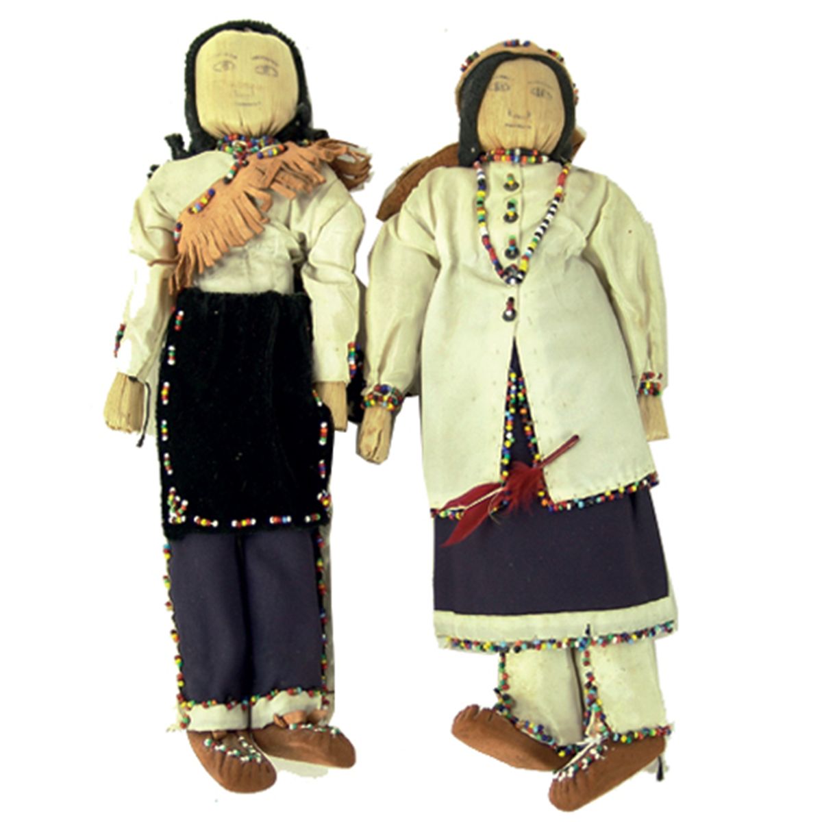 2 Mohawk Cornhusk Dolls