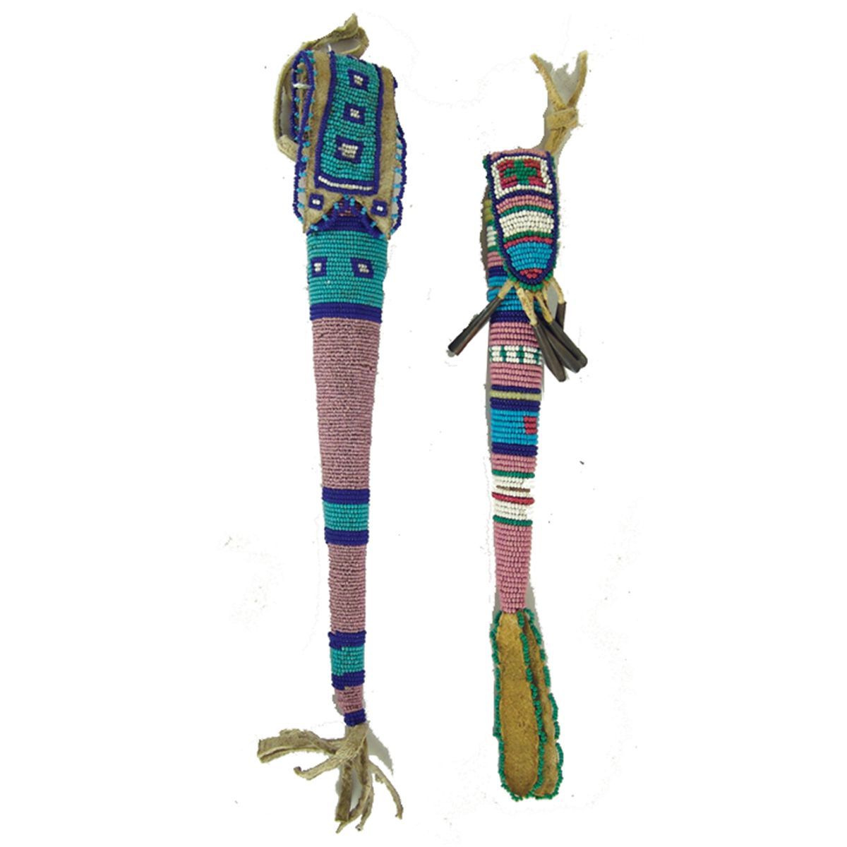 2 Beaded Awl Cases