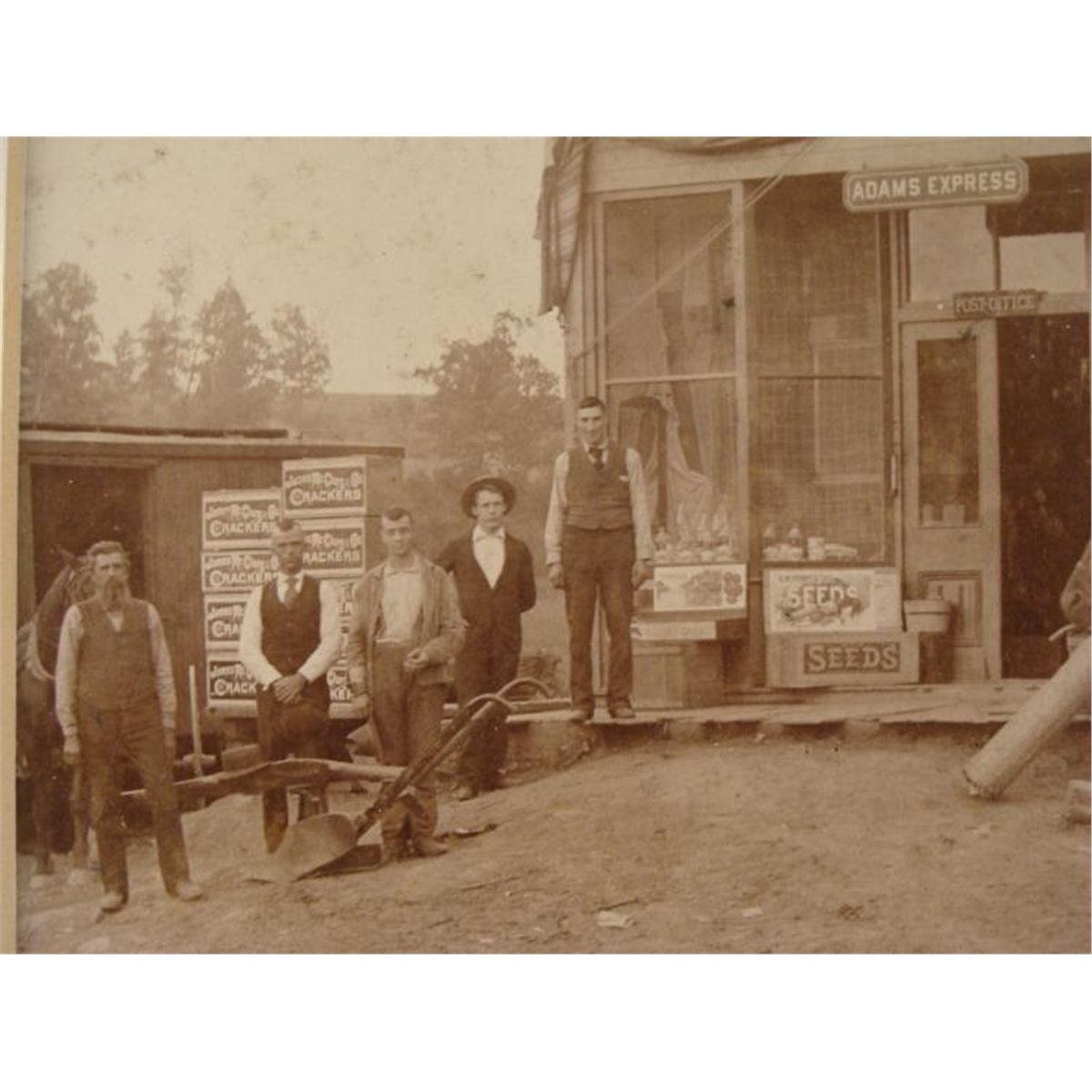 Big Antique 8x10 Photo General Store Post Office 1800s
