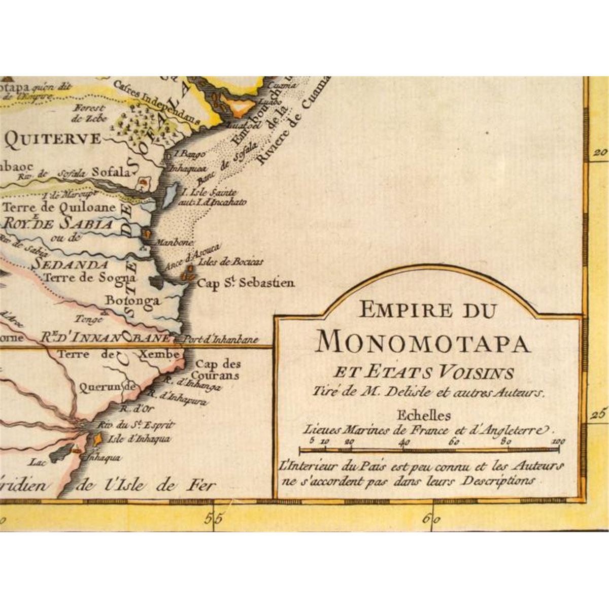 2 Old Map Prints Africa, Monomotapa -French