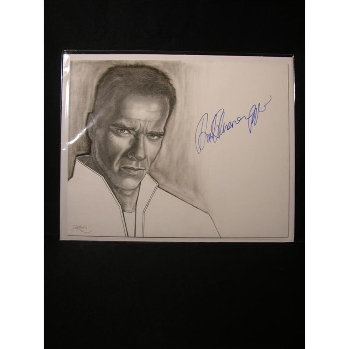 Arnold Schwarzenegger Signed Drawing