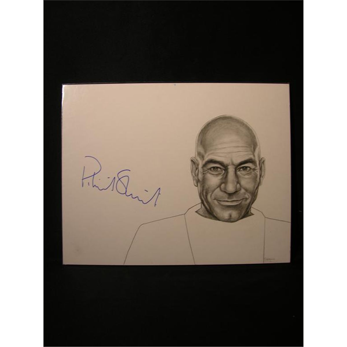 Patrick Stewart Signed Drawing