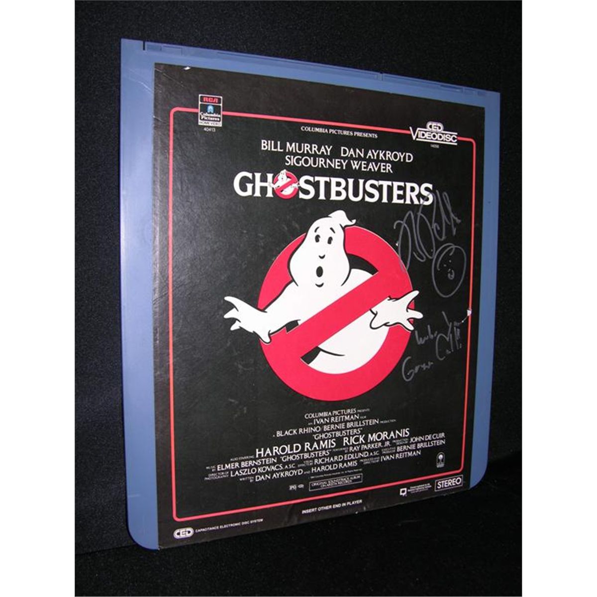 Ghostbusters Autographed Original Cideo Disc