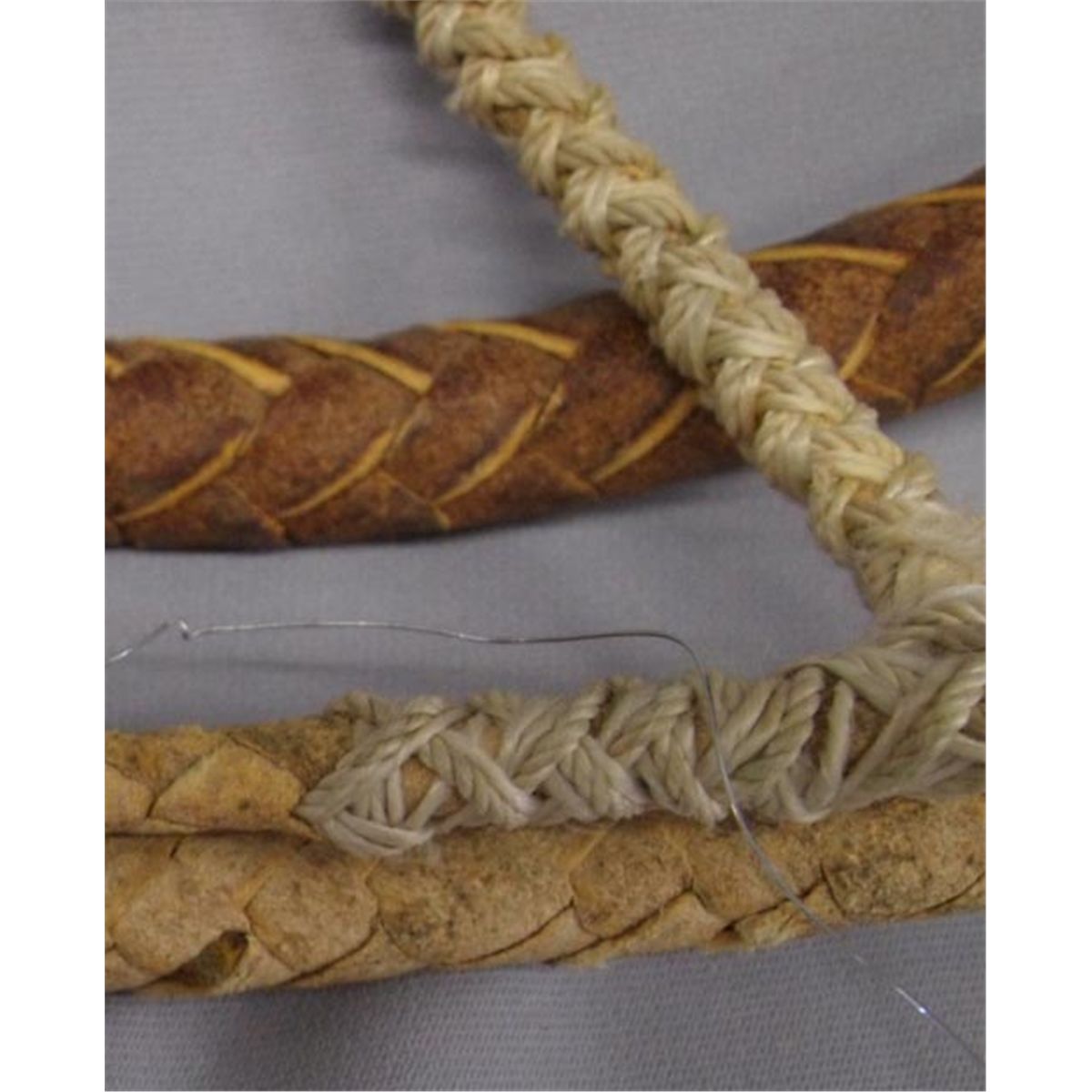 Cowboy Braided Leather Bull Whip