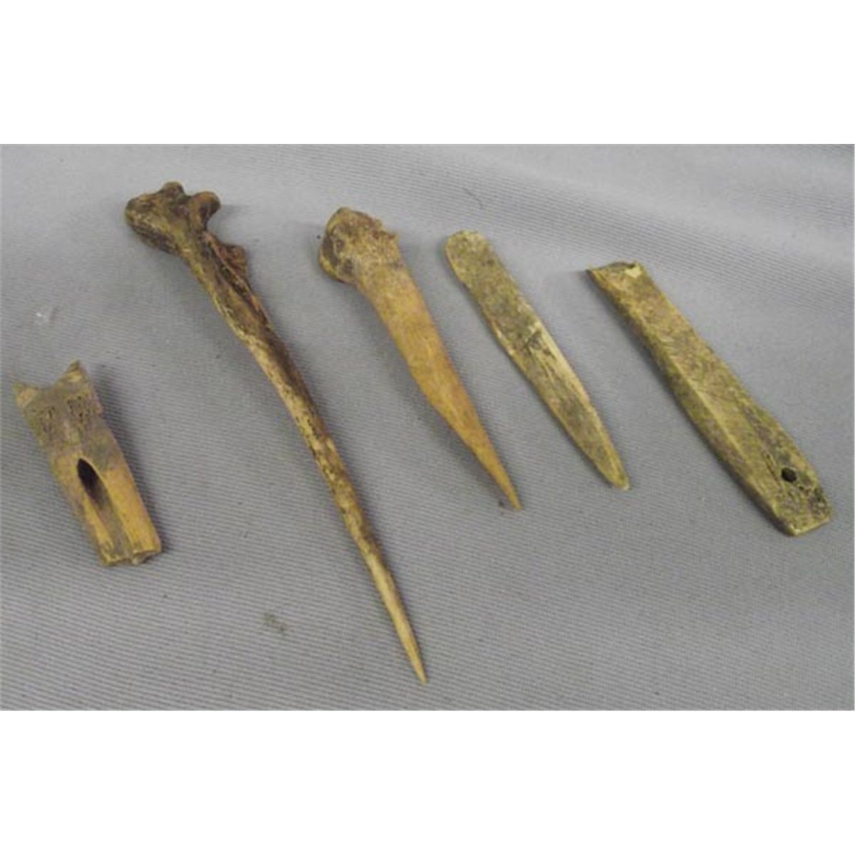 Prehistoric Mimbres Carved Bone Awls and Tools