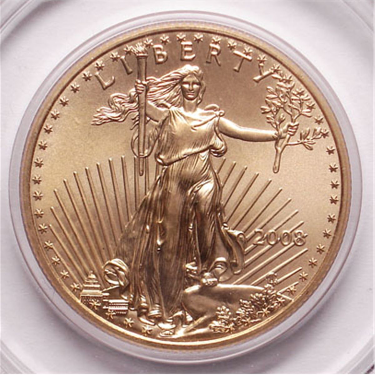 2008 $25 American Gold Eagle .5oz gold