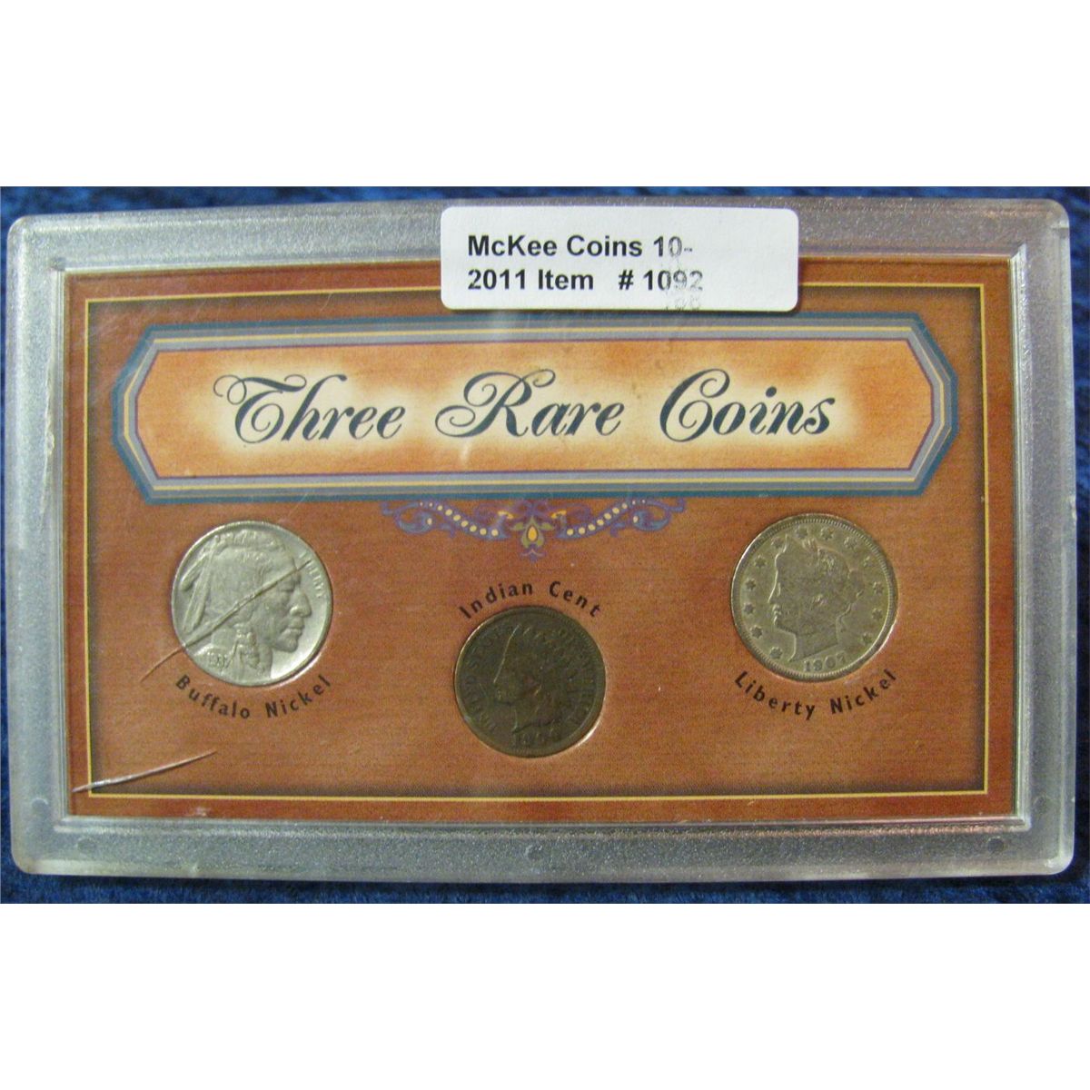 1092. Set of Three Rare Coins. Indian, Liberty & Buffalo Nickel
