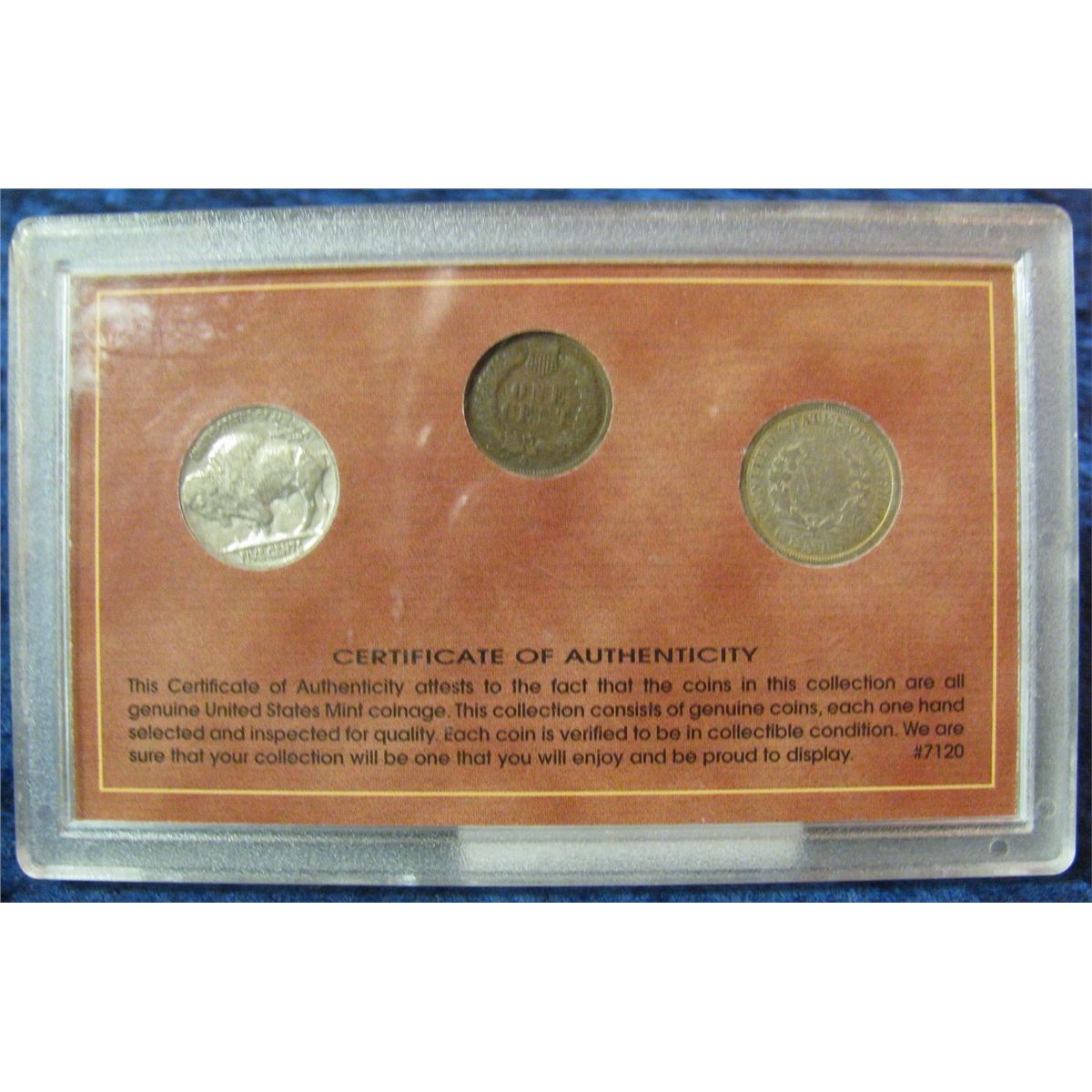 1092. Set of Three Rare Coins. Indian, Liberty & Buffalo Nickel