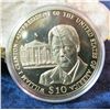 1229. 2002 Republic of Liberia $10 William Clinton Commemorative Coin.