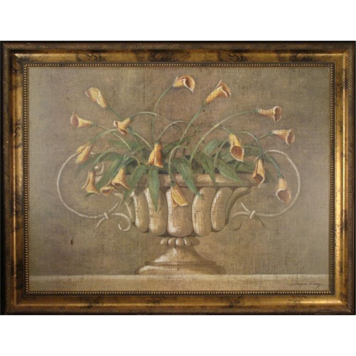 Jacques Lamy Yellow Lilies Large Framed Art Print