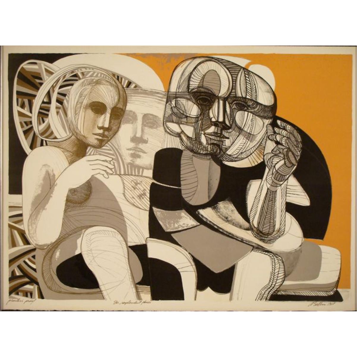 Signed Art Print Arnold Belkin In Resplendant Places