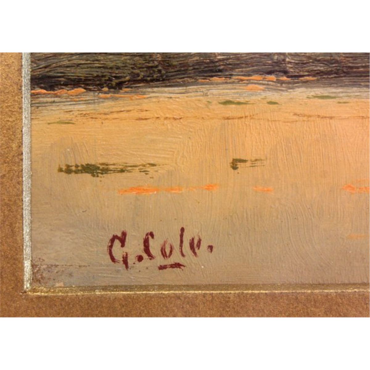 Pair of G. Cole landscape oil paintings