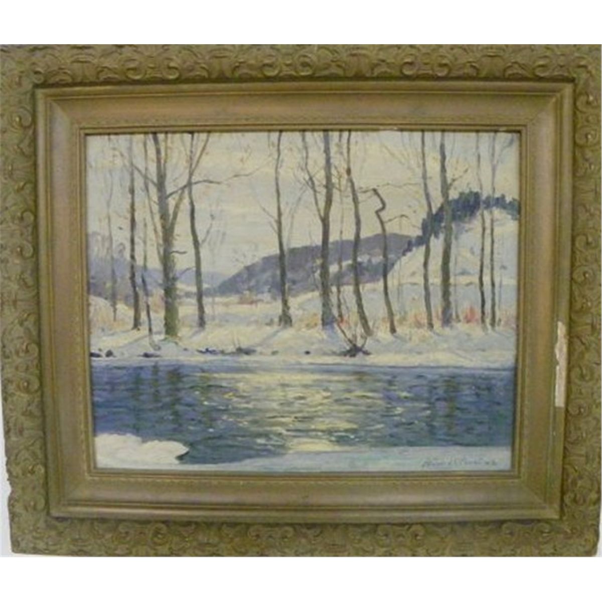 Arthur Powell Snow Scene oil painting