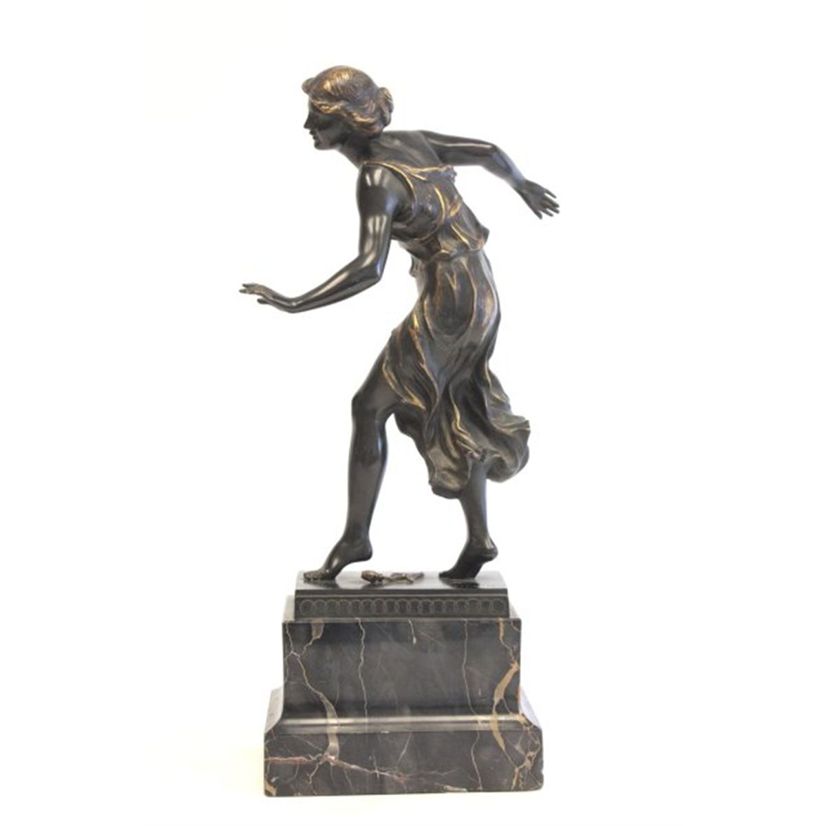 Georges Morin Female Dancer bronze sculpture