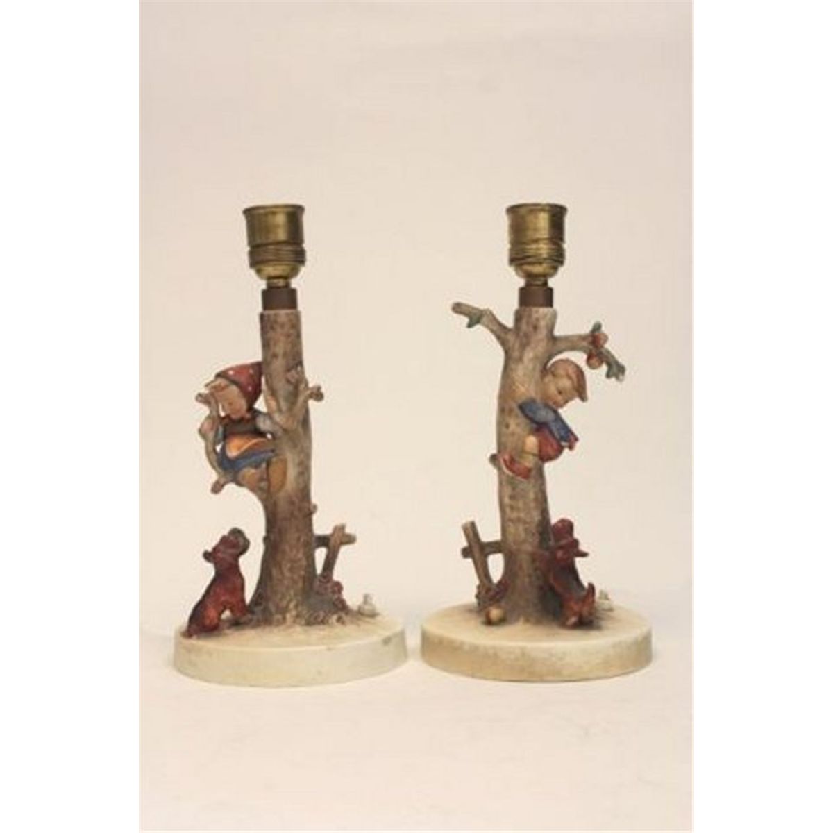 Pair Hummel lamps