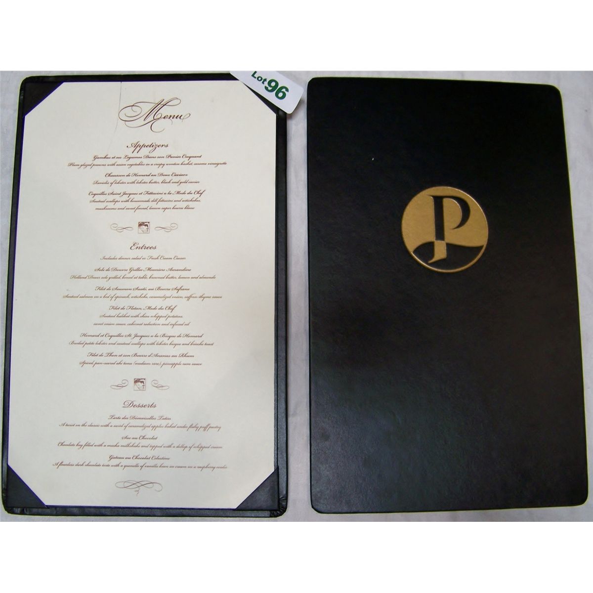 Two Movie Prop Dinner Menus from the Movie "Poseidon".