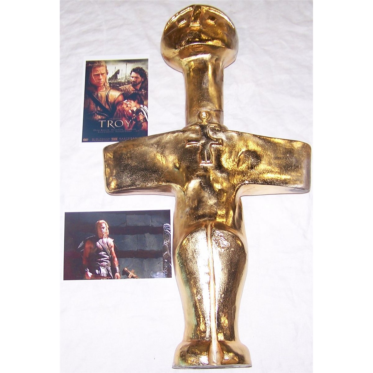 20" Gold Statue Movie Prop Used On-Screen in "Troy".