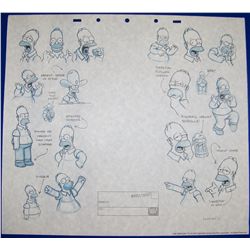 The Simpsons. "Homer" Character Model Sheet.