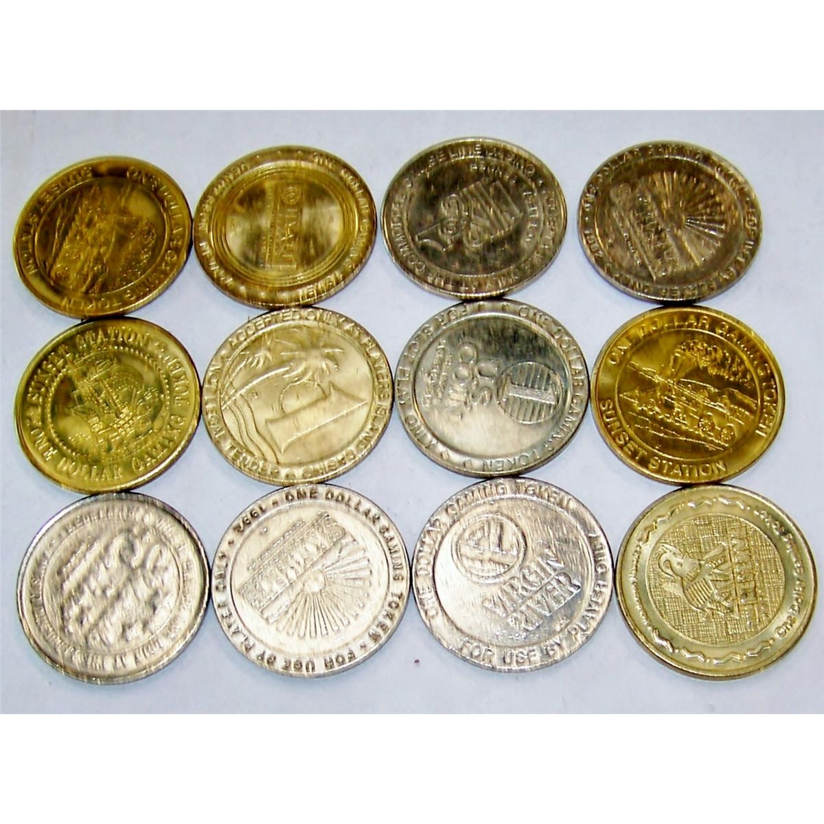 (12X The Bid) Vintage Casino Tokens.