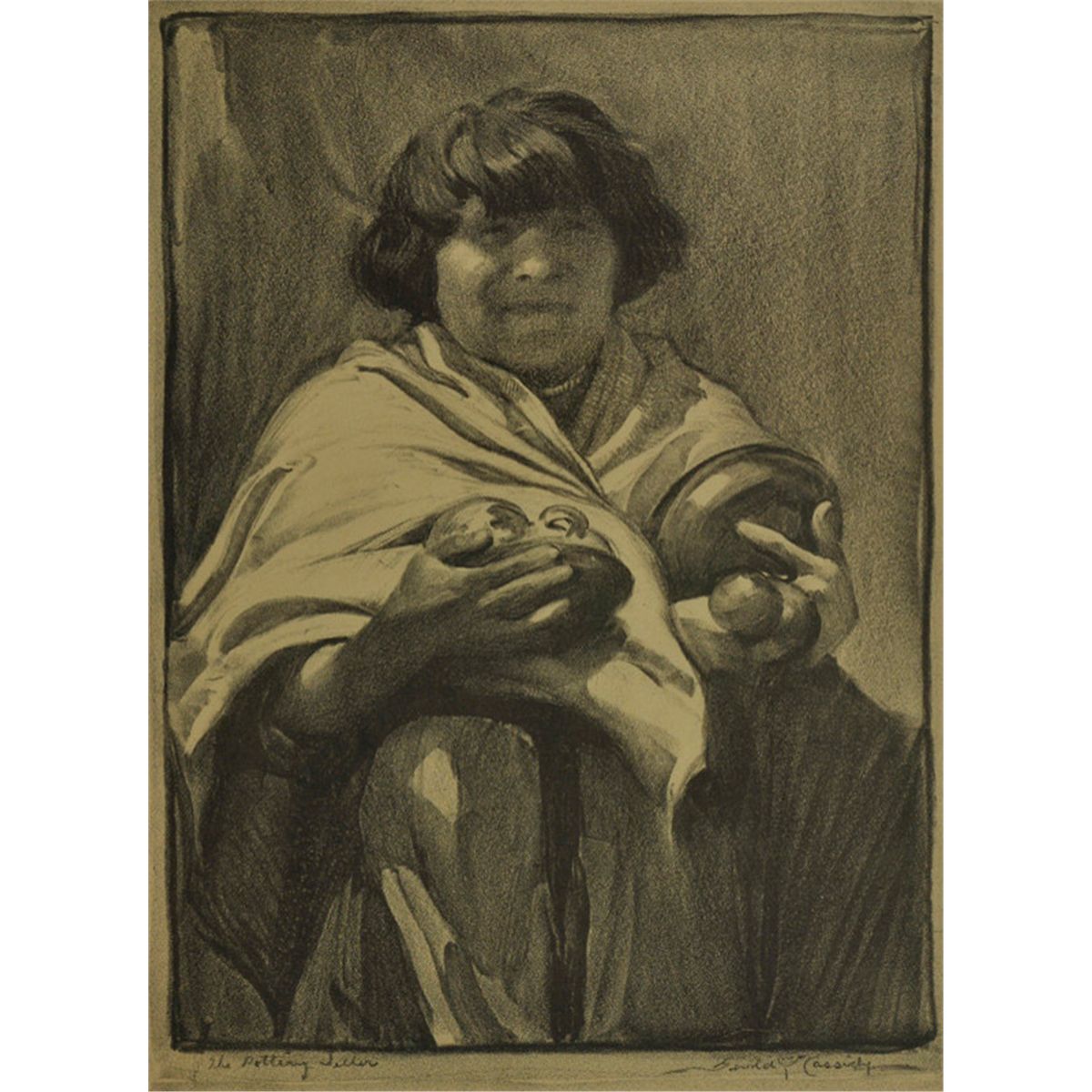 Gerald Cassidy - The Pottery Seller - in reverse, 1st generation