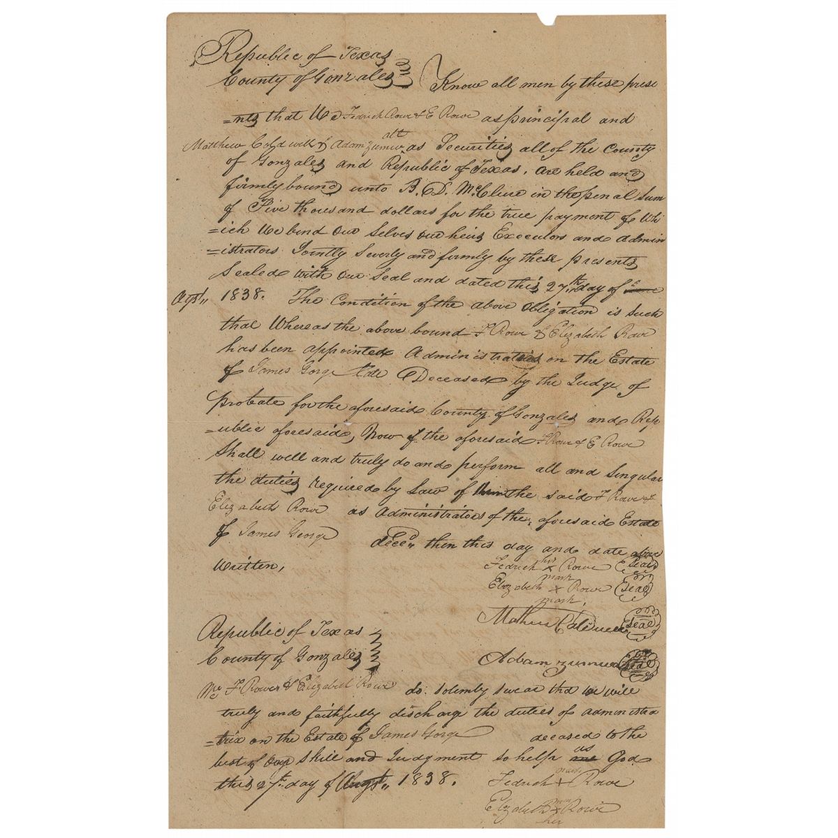 Texas Declaration of Independence Signers