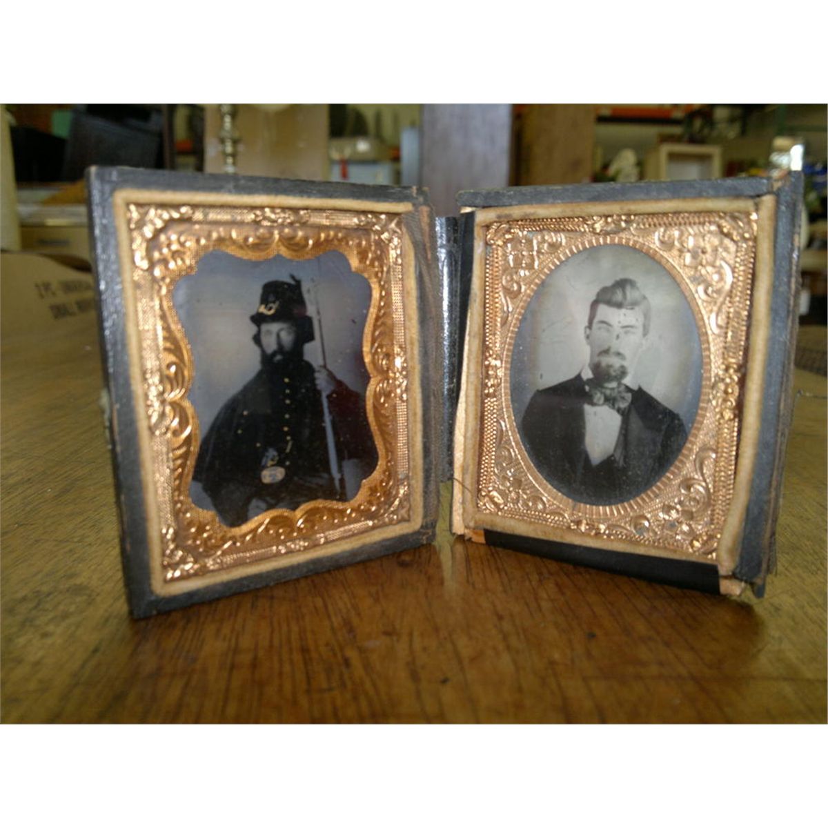 Possible American Civil War Photographs with Tintype Frame