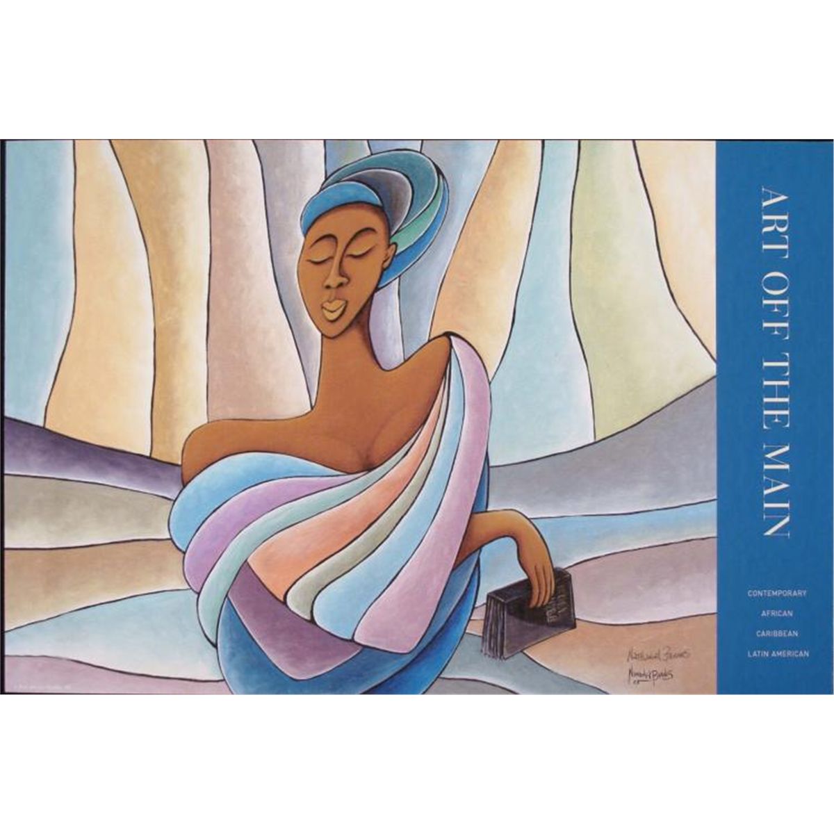 Nathaniel Burns Signed African Caribbean Art Poster